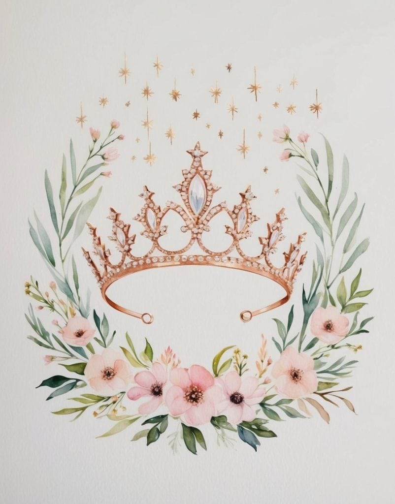 20 Glamorous Tiara Printable Art for Milestones - Today Mommy