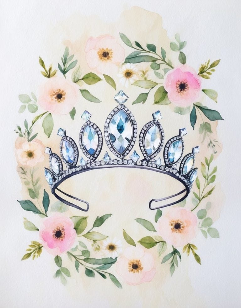 20 Glamorous Tiara Printable Art for Milestones - Today Mommy