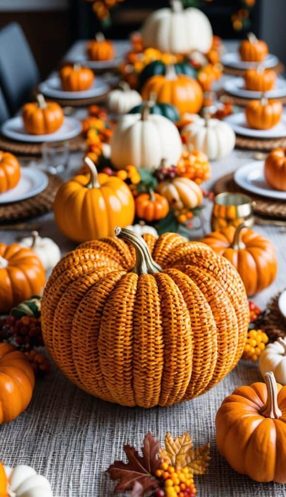 25 Pumpkin-Themed Thanksgiving Tablescape Ideas to Cozy Up Your Holiday ...