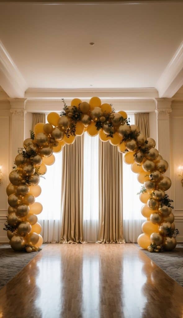 17 Luxurious Gold Balloon Arch Ideas for Glamorous Celebrations - Today ...