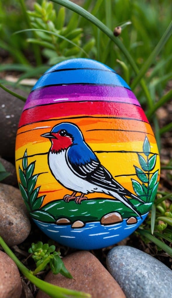 31 Cheerful Bird Painted Rock Ideas for Nature Enthusiasts: Bring Your ...