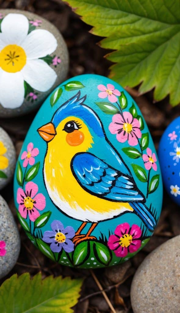 31 Cheerful Bird Painted Rock Ideas for Nature Enthusiasts: Bring Your ...