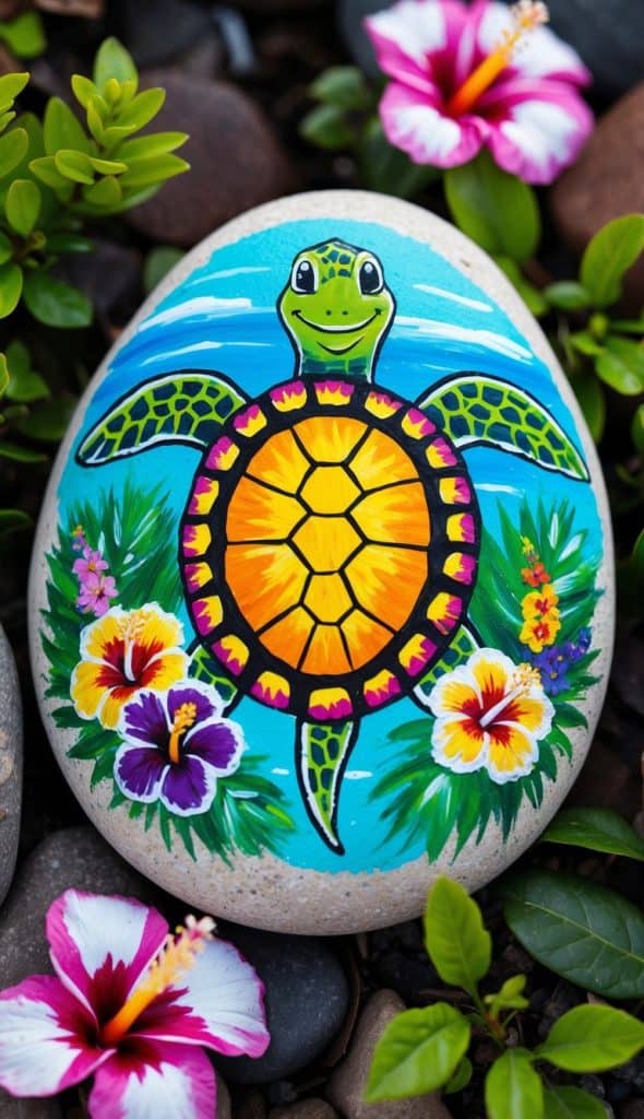 27 Creative Turtle Painted Rock Ideas for Fun and Relaxation: Adorable ...