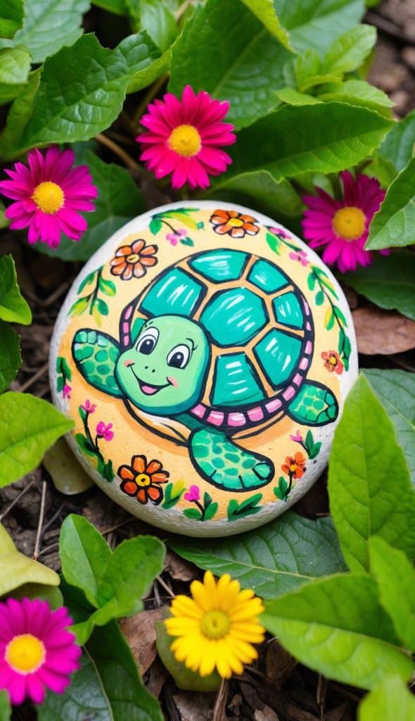 27 Creative Turtle Painted Rock Ideas for Fun and Relaxation: Adorable ...