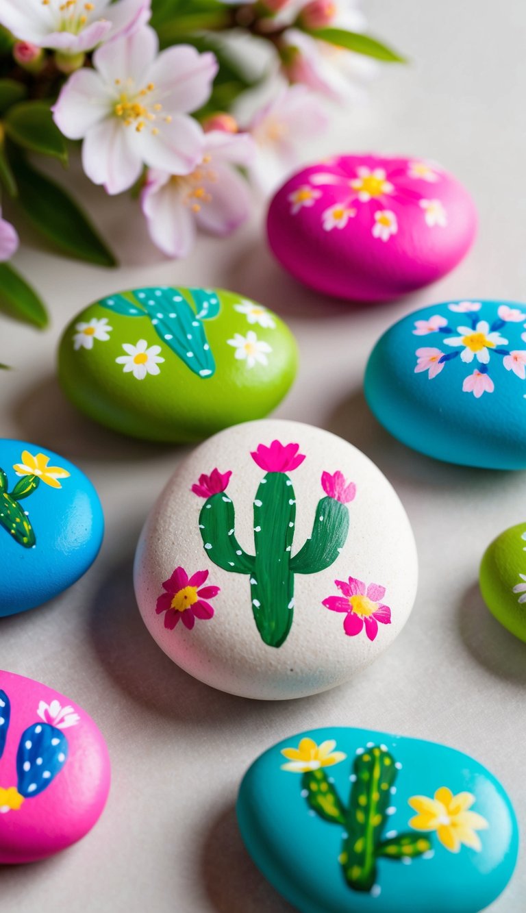 45 Charming Cactus Painted Rock Ideas for Desert-Inspired Decor: Create ...