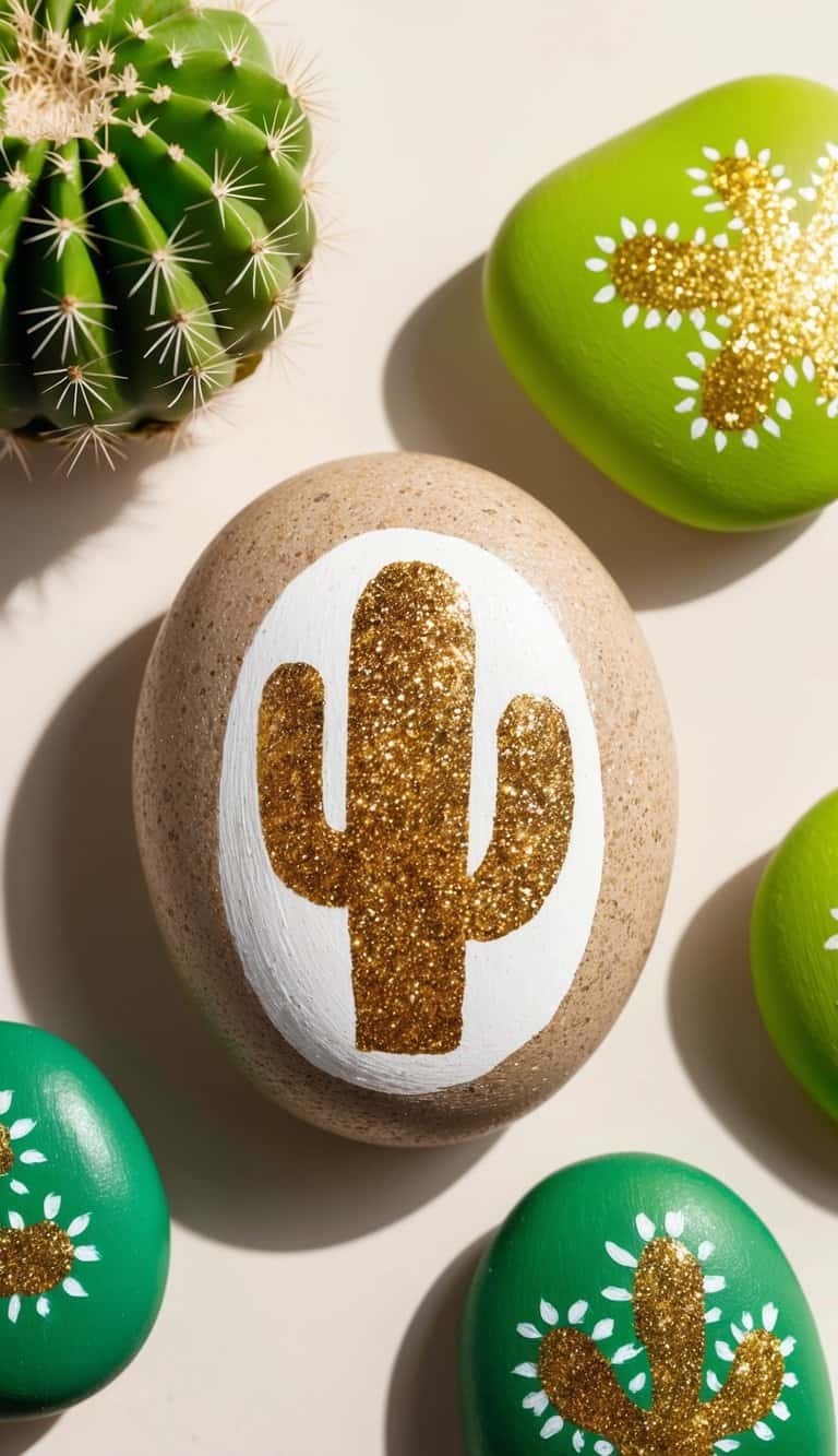 45 Charming Cactus Painted Rock Ideas for Desert-Inspired Decor: Create ...