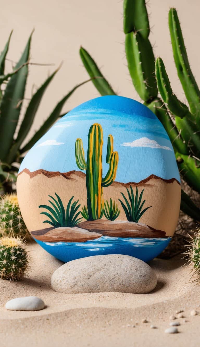 45 Charming Cactus Painted Rock Ideas for Desert-Inspired Decor: Create ...