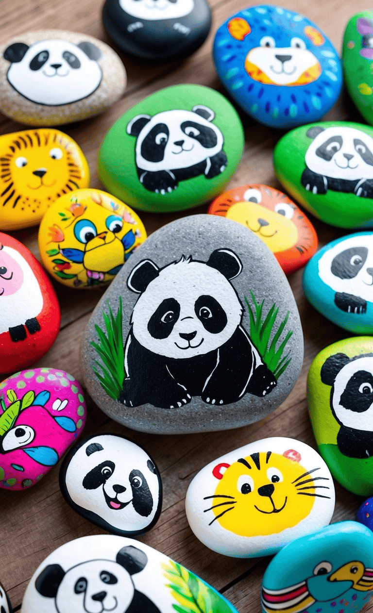 40 Animal Painted Rock Ideas for Beginner-Friendly Crafts: Adorable ...