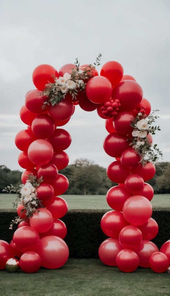 16 Romantic Red Balloon Arch Ideas for Valentine's Day and Weddings ...