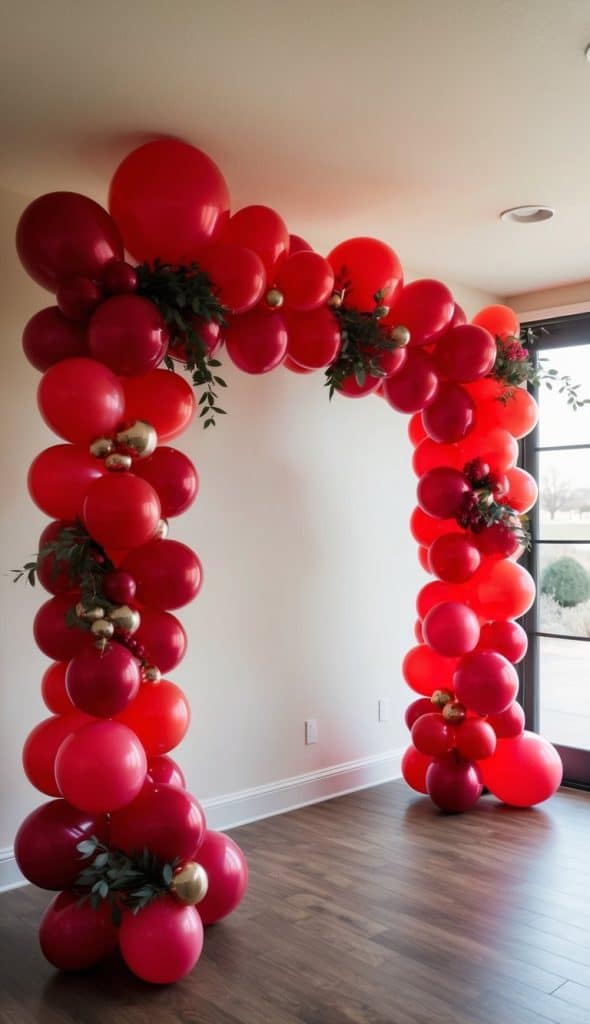 16 Romantic Red Balloon Arch Ideas for Valentine's Day and Weddings ...