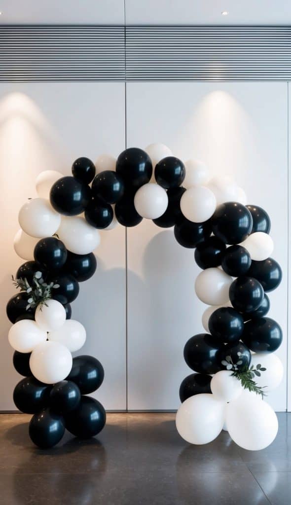 18 Modern Black and White Balloon Arch Ideas for Stylish Events ...