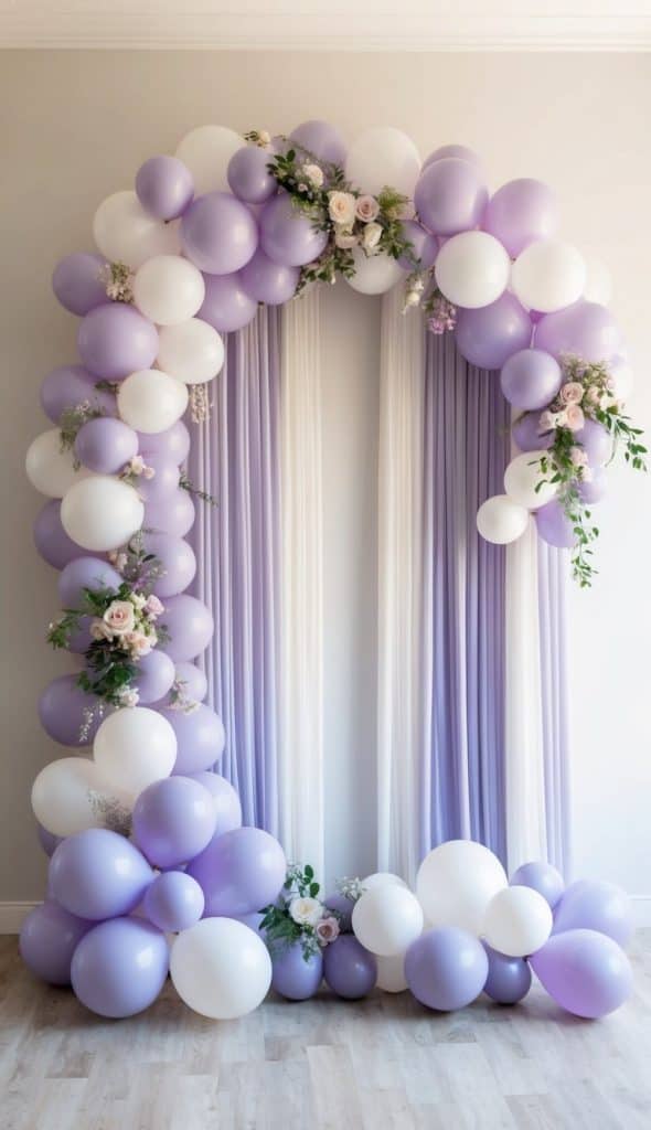 28 Delicate Lavender Balloon Arch Ideas for Whimsical Events: Dreamy ...