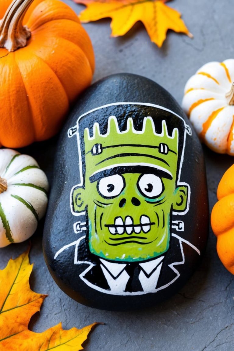 45 Spooky Halloween Painted Rock Ideas for Festive Fall Crafts: Bring ...