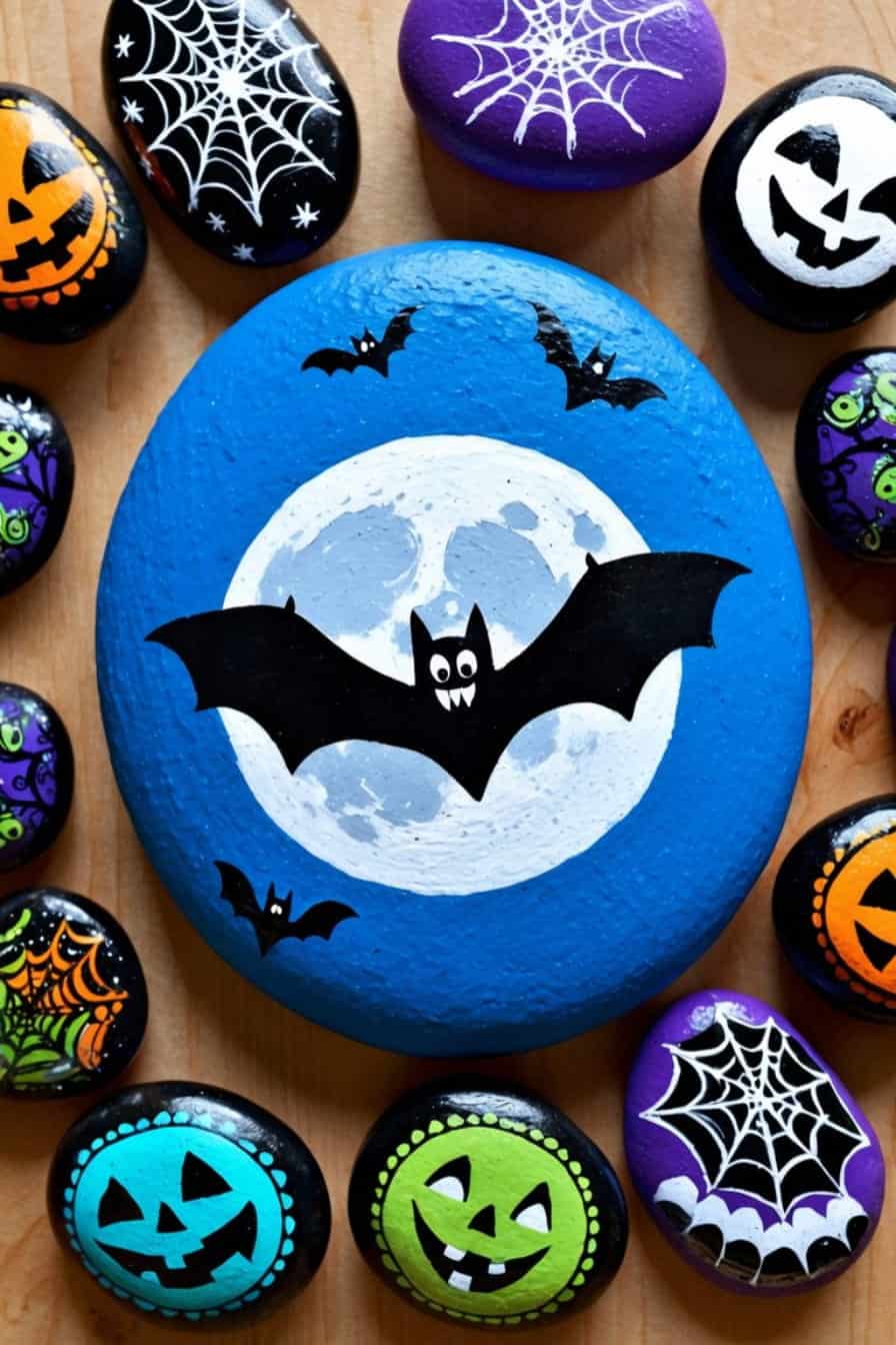 45 Spooky Halloween Painted Rock Ideas for Festive Fall Crafts: Bring ...