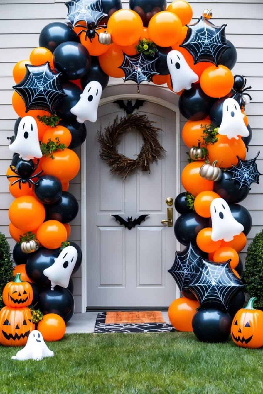 17 Spooky Halloween Balloon Arch Ideas: Enchanting Designs with Creepy ...