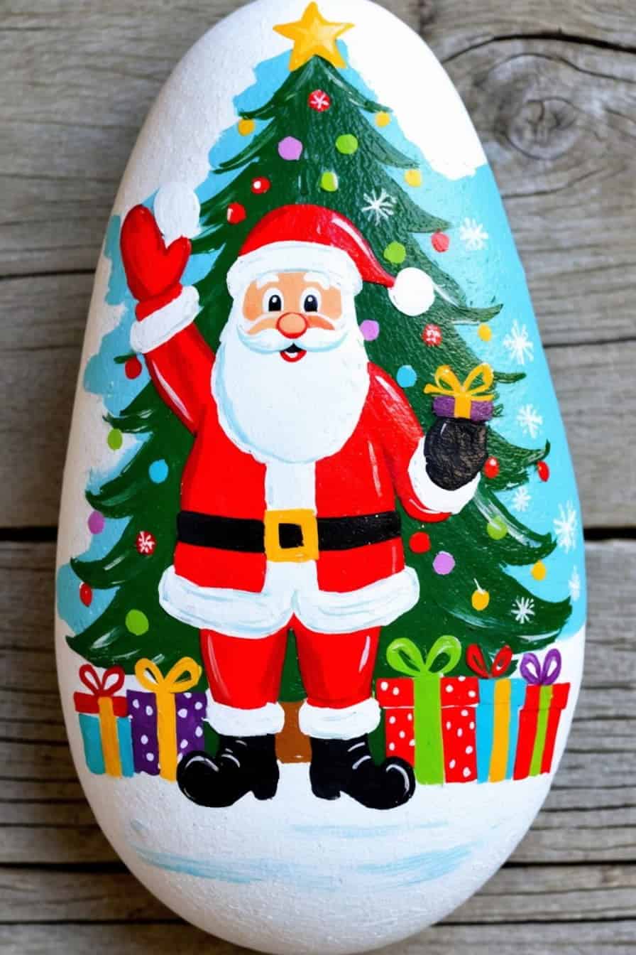 19 Festive Christmas Painted Rock Ideas for Holiday Cheer: Spread Joy ...