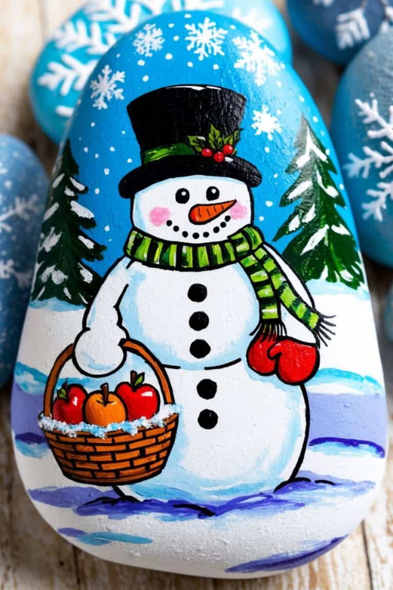36 Snowman Painted Rock Ideas for Winter Fun: Adorable DIY Designs to ...