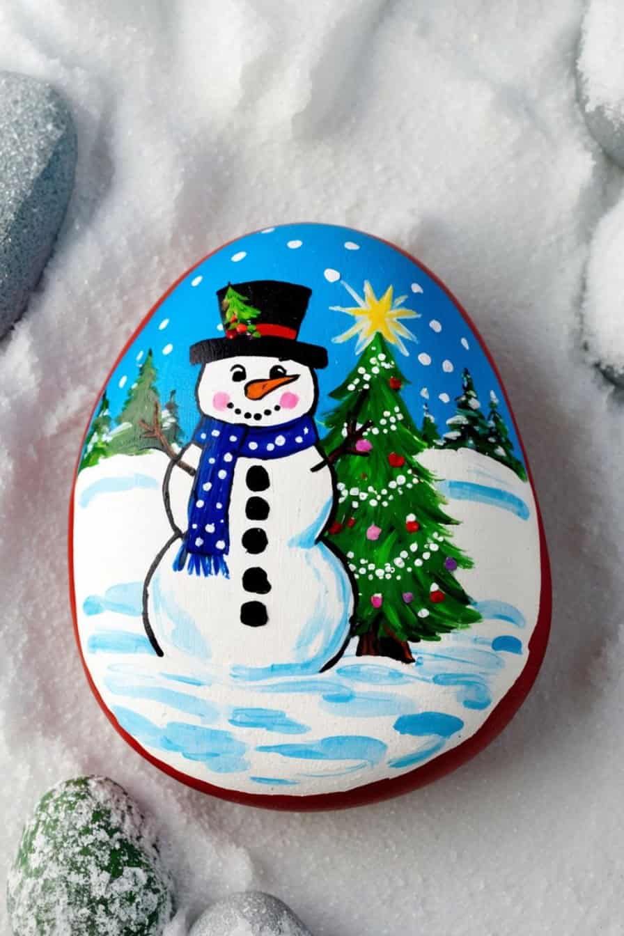 36 Snowman Painted Rock Ideas for Winter Fun: Adorable DIY Designs to ...