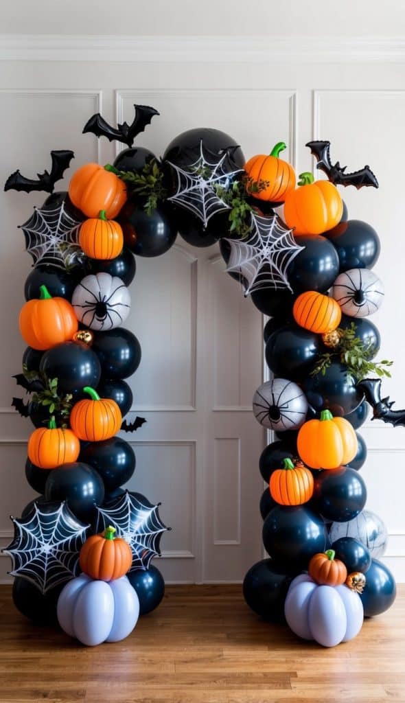 17 Spooky Halloween Balloon Arch Ideas: Enchanting Designs with Creepy ...