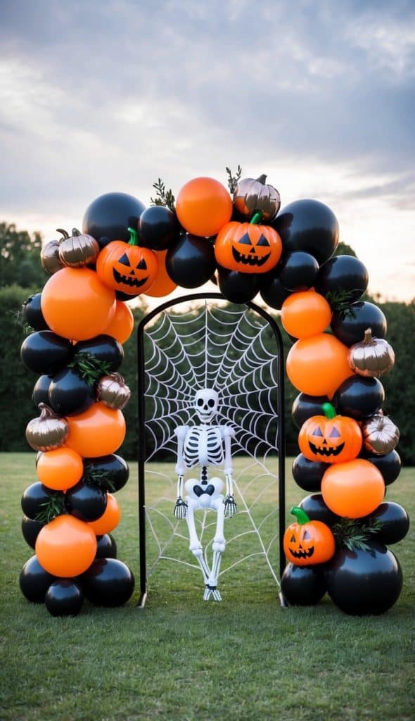 17 Spooky Halloween Balloon Arch Ideas: Enchanting Designs with Creepy ...