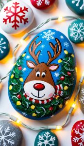 19 Festive Christmas Painted Rock Ideas for Holiday Cheer: Spread Joy ...
