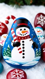 36 Snowman Painted Rock Ideas for Winter Fun: Adorable DIY Designs to ...