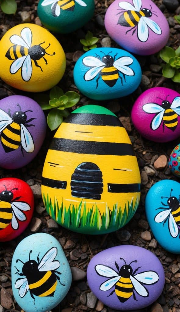 19 Charming Garden Painted Rock Ideas for DIY Outdoor Decor: Spruce Up ...