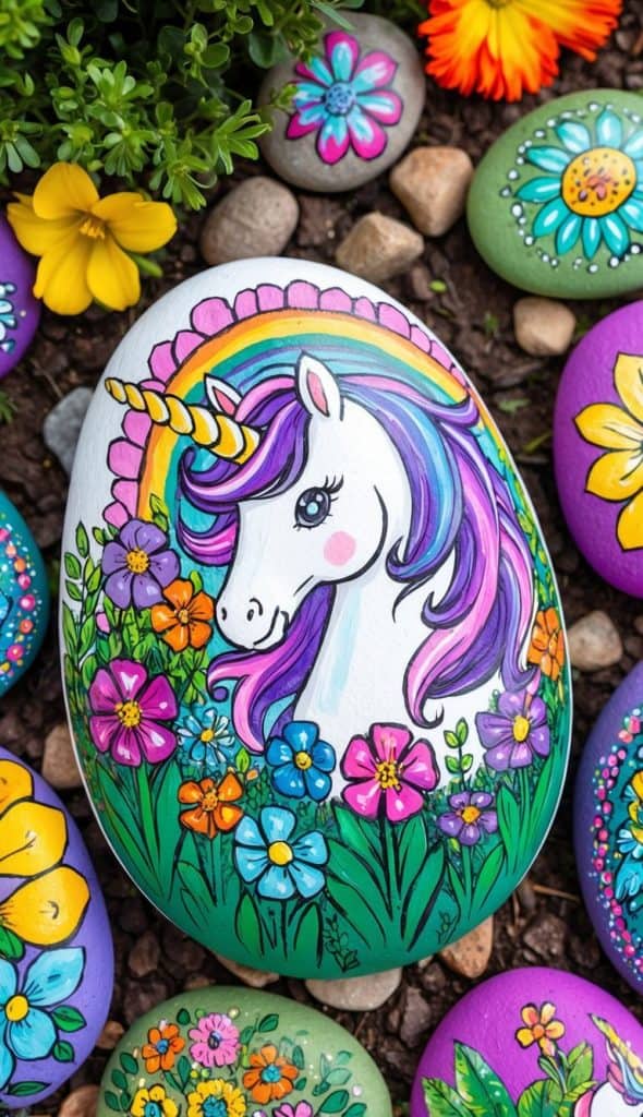 19 Charming Garden Painted Rock Ideas for DIY Outdoor Decor: Spruce Up ...