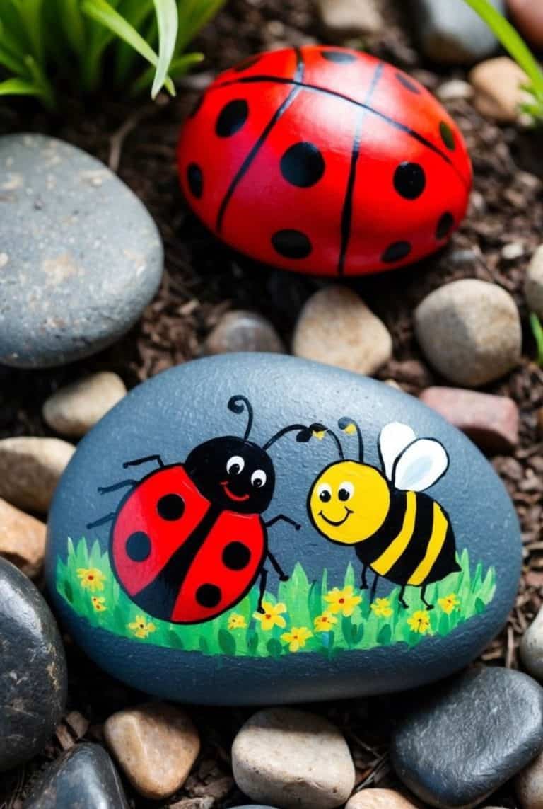 17 Ladybug Painted Rock Ideas: Creative Designs for Charming Garden ...
