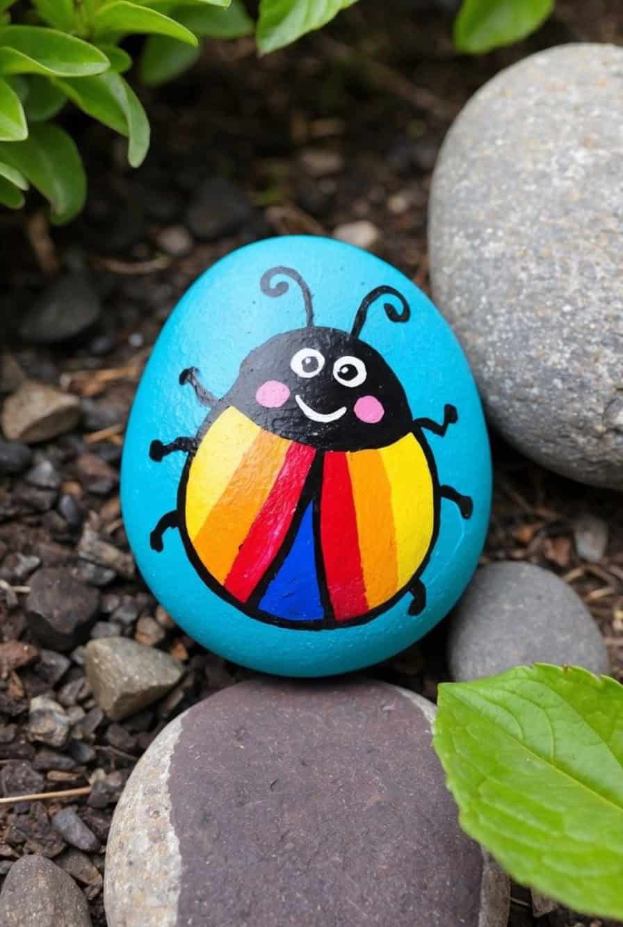 17 Ladybug Painted Rock Ideas: Creative Designs for Charming Garden ...