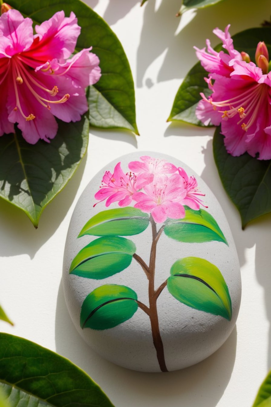 50 Beautiful Flower Painted Rock Ideas for Creative Crafts: Blooming ...