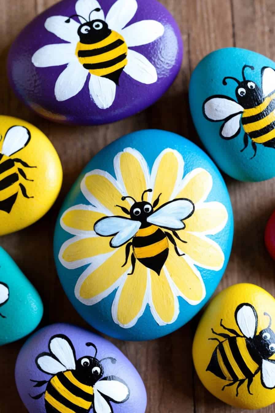 17 Bee Painted Rock Ideas for Fun DIY Crafts: Buzzworthy Garden and ...