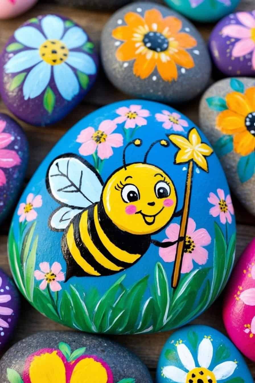 17 Bee Painted Rock Ideas for Fun DIY Crafts: Buzzworthy Garden and ...