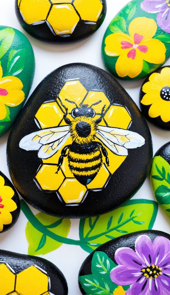 17 Bee Painted Rock Ideas for Fun DIY Crafts: Buzzworthy Garden and ...