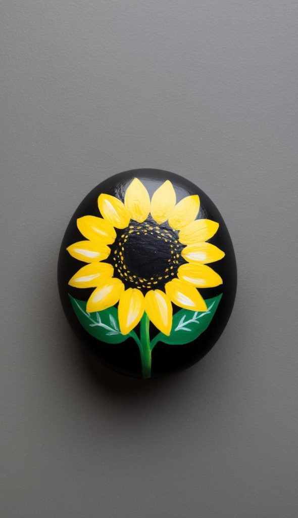 19 Sunflower Painted Rock Ideas: Bring Golden Joy to Your Collection ...