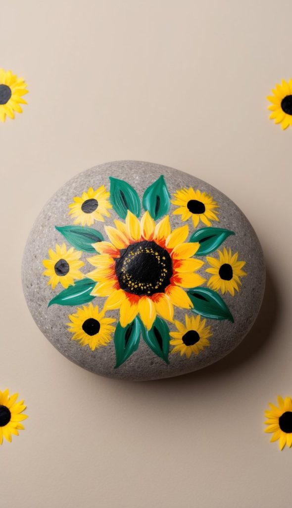 19 Sunflower Painted Rock Ideas: Bring Golden Joy to Your Collection ...