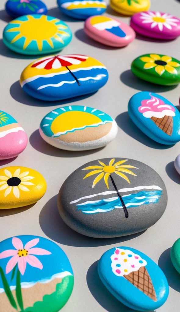 36 Summer Painted Rock Ideas: Easy and Fun Designs to Brighten Your ...