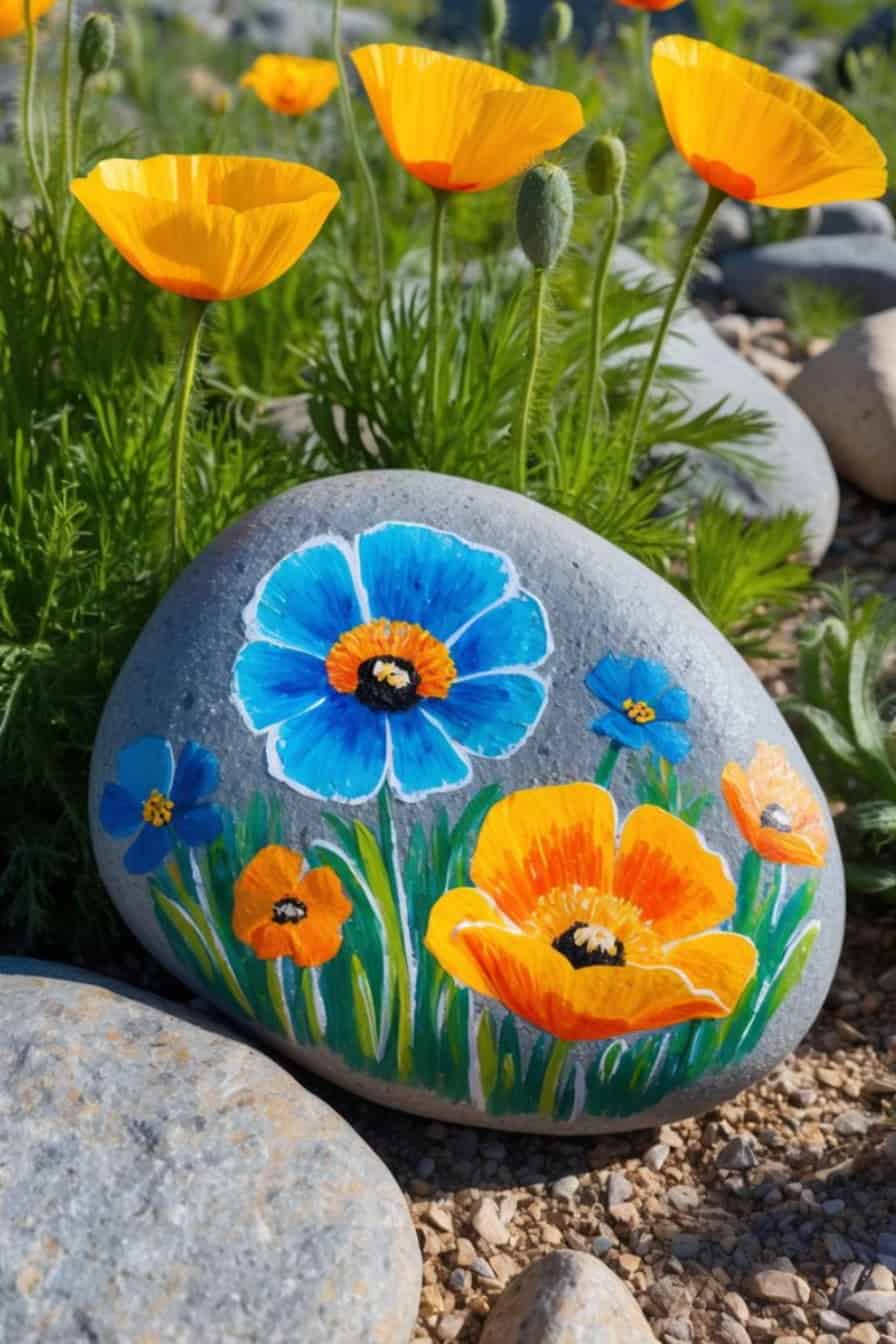 18 Beautiful Nature Painted Rock Ideas for Outdoor Inspiration: Bring ...