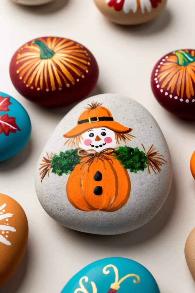 22 Scarecrow Painted Rock Ideas: Charming Fall Crafts for Your Autumn Decor