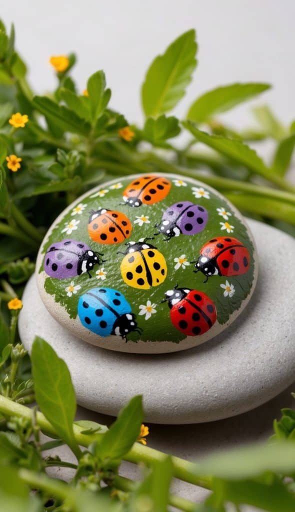 17 Ladybug Painted Rock Ideas: Creative Designs for Charming Garden ...