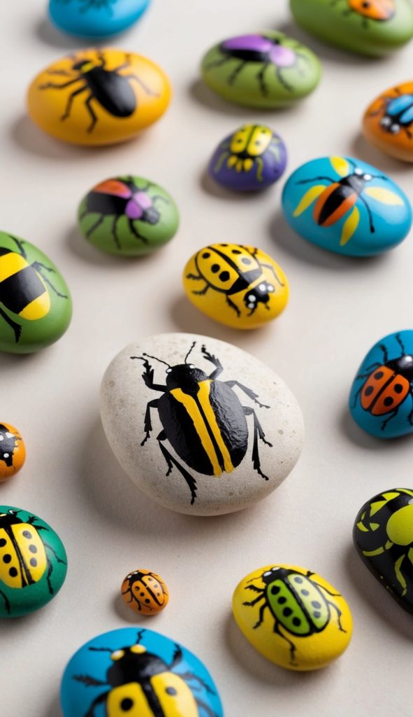 16 Bug Painted Rock Ideas: Creative Nature-Inspired Designs for Your Garden