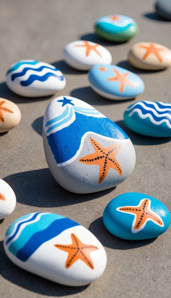24 Beach Painted Rock Ideas: Creative Coastal Crafts for Summer Fun