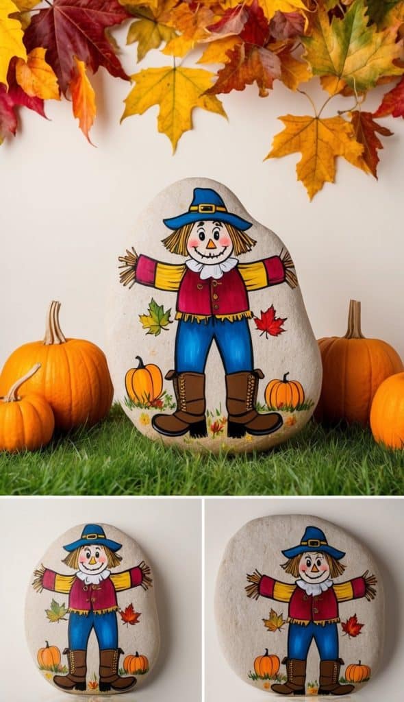 22 Scarecrow Painted Rock Ideas: Charming Fall Crafts for Your Autumn Decor