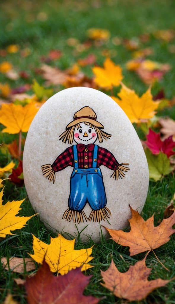 22 Scarecrow Painted Rock Ideas: Charming Fall Crafts for Your Autumn Decor