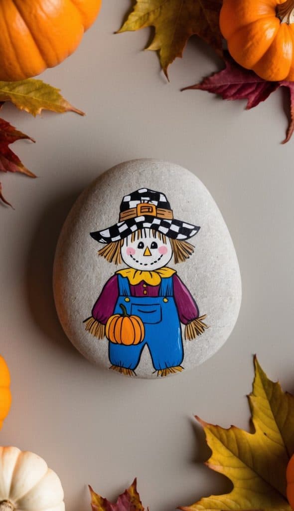 22 Scarecrow Painted Rock Ideas: Charming Fall Crafts for Your Autumn Decor