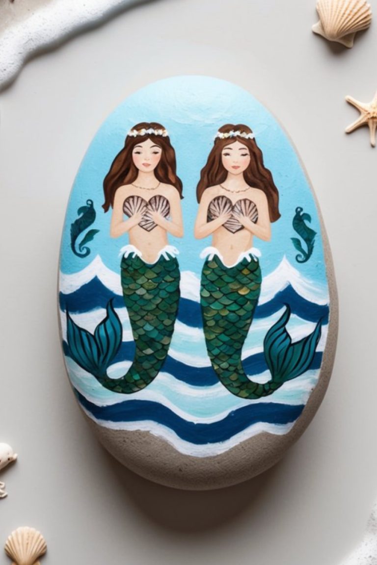 16 Mermaid Painted Rock Ideas: Whimsical Ocean Treasures for Beach Lovers