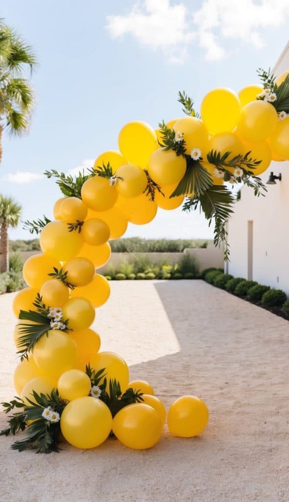 24 Sunny Yellow Balloon Arch Ideas for Summer and Cheerful Themes ...