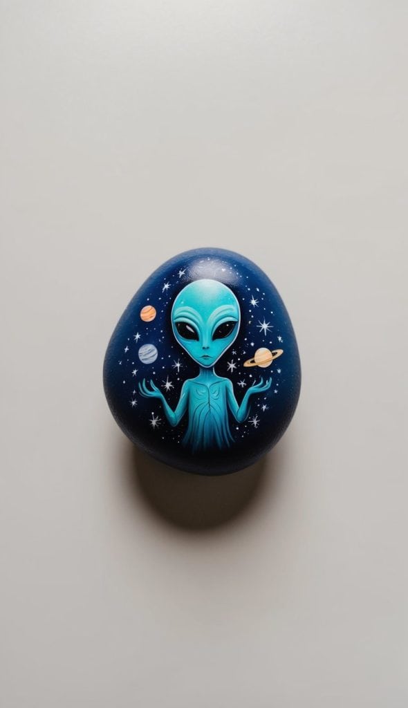 19 Alien Painted Rock Ideas: Cosmic Creations for Sci-Fi Enthusiasts