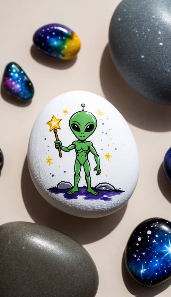 19 Alien Painted Rock Ideas: Cosmic Creations for Sci-Fi Enthusiasts