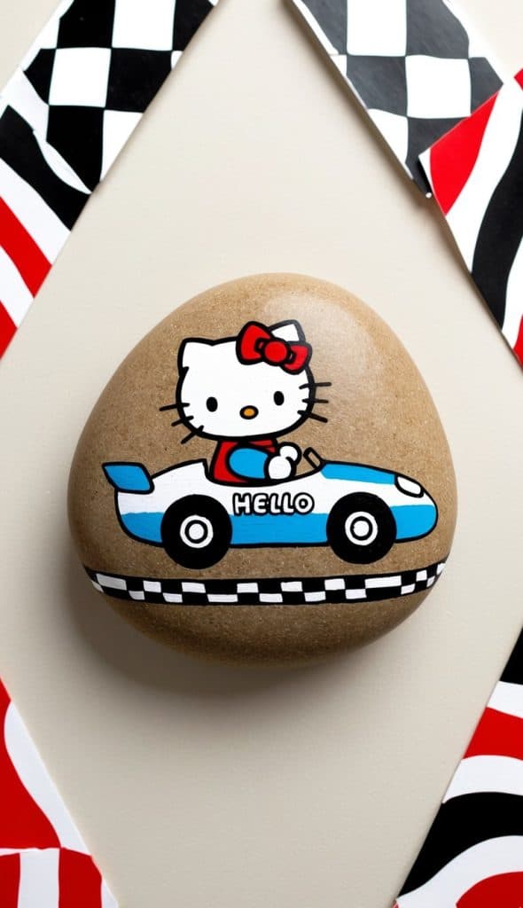 42 Hello Kitty Painted Rock Ideas: Simple, Adorable Designs for Kawaii ...